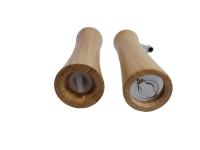 China Manual Salt and Pepper Grinder Set with Ceramic Mechanism - 2-Piece Adjustable Coarseness Wooden Mill for sale