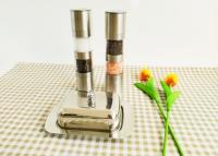 China Dual Salt and Pepper Grinder Stainless Steel Manual Mills with Adjustable Coarseness and Removable Parts for sale