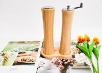 China Manual Salt and Pepper Grinder Set with Ceramic Mechanism - 2-Piece Adjustable Coarseness Wooden Mill for sale