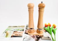 China 2-Piece Wood Salt and Pepper Grinder Set with Ceramic Mechanism and Adjustable Coarseness for sale