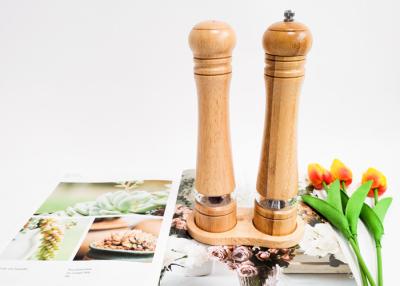 China 2-Piece Wood Salt and Pepper Grinder Set with Ceramic Mechanism and Adjustable Coarseness for sale