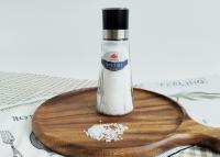 China Glass Salt and Pepper Grinders 260ml Stainless Steel Adjustable Manual Mill for sale