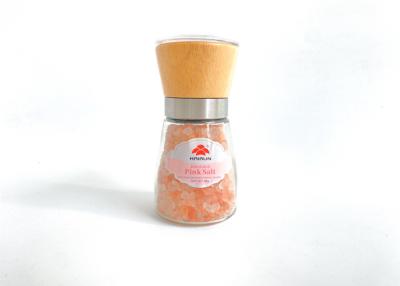 China Rubber Wood Cap Glass Grinder 175ml Manual Adjustable Spice Mill for Kitchen for sale