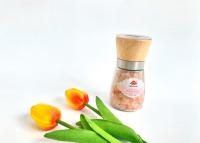 China Rubber Wood Cap Glass Grinder 175ml Manual Adjustable Spice Mill for Kitchen for sale