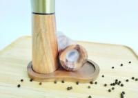 China Kairun Acacia Wooden Salt & Pepper Grinder Set - 7.28 Inch Height, Ceramic Core, Adjustable Manual Mills for sale
