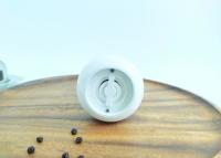 China Round Wooden Salt & Pepper Grinders 6.2cm x 13.9cm with Ceramic Mechanism - Manual Adjustable Spice Mills for sale