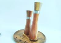 China Kairun Wooden Salt & Pepper Grinders 5.5cm x 25cm - Adjustable Ceramic Core Manual Spice Mill for sale