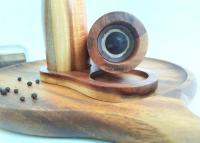 China Kairun Wooden Salt & Pepper Grinders 5.5cm x 25cm - Adjustable Ceramic Core Manual Spice Mill for sale