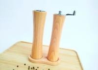 China Kairun KRW-004 Manual Wooden Salt & Pepper Grinder Set - 5cm×21.3cm Adjustable Ceramic Grinder for sale