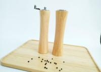 China Kairun KRW-004 Manual Wooden Salt & Pepper Grinder Set - 5cm×21.3cm Adjustable Ceramic Grinder for sale