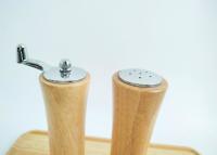 China Kairun KRW-004 Manual Wooden Salt & Pepper Grinder Set - 5cm×21.3cm Adjustable Ceramic Grinder for sale