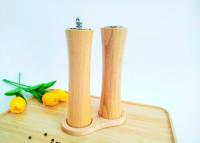 China Kairun KRW-004 Manual Wooden Salt & Pepper Grinder Set - 5cm×21.3cm Adjustable Ceramic Grinder for sale