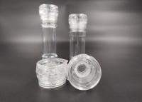 China KPL-015 Refillable PC Grinder Caps 50mm x 35mm Round Shape Clear or Black with Flip Shaker Design for sale