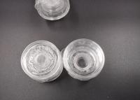 China KPL-015 Refillable PC Grinder Caps 50mm x 35mm Round Shape Clear or Black with Flip Shaker Design for sale