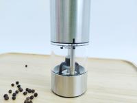 China Kairun Stainless Steel Dual Salt & Pepper Grinder - Manual Adjustable Mill with Ergonomic Handle in Silver Finish for sale