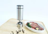 China Kairun Stainless Steel Dual Salt & Pepper Grinder - Manual Adjustable Mill with Ergonomic Handle in Silver Finish for sale