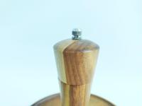 China Kairun Wooden Salt & Pepper Grinders - 5.5x21.3cm & 5x21.3cm Manual Adjustable Refillable Kitchen Tools for sale
