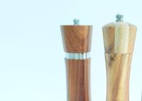 China Kairun Wooden Salt & Pepper Grinders - 5.5x21.3cm & 5x21.3cm Manual Adjustable Refillable Kitchen Tools for sale
