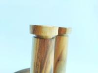 China Kairun KRW-006 Manual Wooden Grinder Set - 5.5x20cm Acacia Wood with Ceramic Core for Herbs Spices Nuts for sale