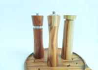 China Kairun KRW-006 Manual Wooden Grinder Set - 5.5x20cm Acacia Wood with Ceramic Core for Herbs Spices Nuts for sale