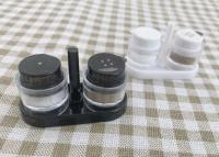 China Kairun KGS-001 100ml Plastic Spice Jars with Silver Finish - Refillable 5.5×4cm Kitchen Containers for sale