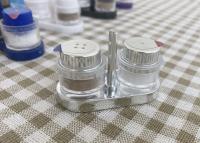 China Kairun KGS-001 100ml Plastic Spice Jars with Silver Finish - Refillable 5.5×4cm Kitchen Containers for sale