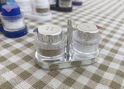 China Kairun KGS-001 100ml Plastic Spice Jars with Silver Finish - Refillable 5.5×4cm Kitchen Containers for sale