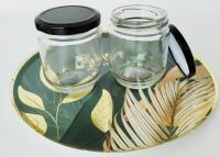 China Custom Logo 100ml Clear Glass Spice Jar with Plastic Rotating Lid for Honey Storage for sale
