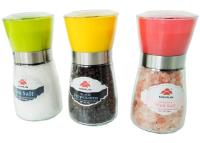 China Adjustable Salt and Pepper Grinder Mill Set with 170ml Capacity and 133mm Height - Stainless Steel Cap for sale