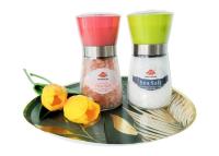 China Adjustable Salt and Pepper Grinder Mill Set with 170ml Capacity and 133mm Height - Stainless Steel Cap for sale