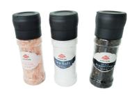 China Plastic Pepper Grinder with Ceramic Core - 110ml Capacity, 128mm Height for Salt and Spice Grinding for sale