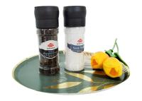 China Plastic Pepper Grinder with Ceramic Core - 110ml Capacity, 128mm Height for Salt and Spice Grinding for sale