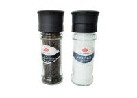 China 100ml Refillable Plastic Grinder with Ceramic Core for Salt, Pepper and Condiments - 140mm Height, 46g Weight for sale