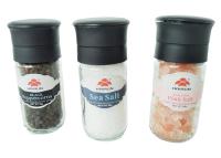 China 100ml Refillable Plastic Grinder with Ceramic Core for Salt, Pepper and Condiments - 140mm Height, 46g Weight for sale