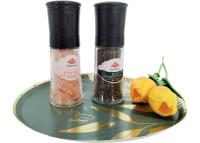 China Refillable Manual Salt & Pepper Grinder with 70ml Glass Jar and Adjustable Ceramic Core - 138mm Height for sale