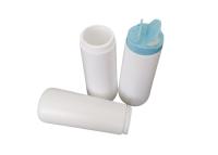 China Large Capacity Plastic Opaque White Spice Jars Butterfly Cap for sale
