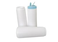 China Large Capacity Plastic Opaque White Spice Jars Butterfly Cap for sale