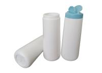 China Large Capacity Plastic Opaque White Spice Jars Butterfly Cap for sale