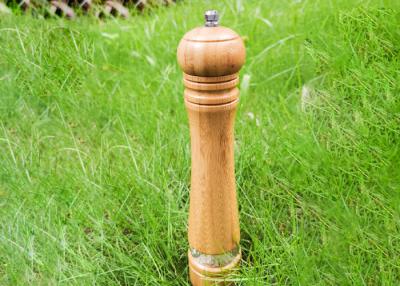 China Rubber Wood Ceramic Salt Pepper Mill 26cm Modern Condiment Grinder for sale