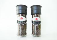 China Kairun Premium Black Peppercorns in Glass Jar with Adjustable Grinder 100g for sale