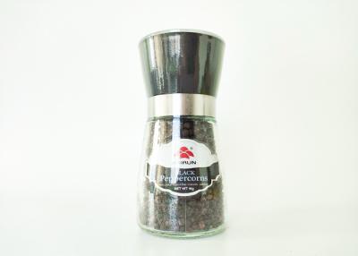 China Customizable Glass Plastic Spice Grinder Reusable Refillable Manual 100ml for sale