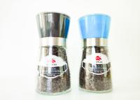 China Customizable Glass Plastic Spice Grinder Reusable Refillable Manual 100ml for sale