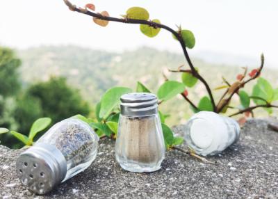 China 10ml Glass Salt and Pepper Shaker Set 3 Pack D40xH28mm Transparent Seasoning Shakers for Camping for sale