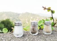 China 10ml Glass Salt and Pepper Shaker Set 3 Pack D40xH28mm Transparent Seasoning Shakers for Camping for sale