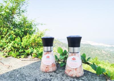China 80ml Transparent Glass Salt Pepper Grinder with Adjustable Ceramic Grinding Head for sale