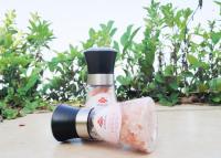 China Adjustable Grinding Head Salt Pepper Grinder 80ml Capacity Transparent Glass Bottle for sale