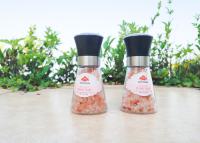 China Adjustable Grinding Head Salt Pepper Grinder 80ml Capacity Transparent Glass Bottle for sale