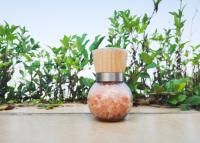 China 200ml Salt Pepper Grinder Rubber Wood Glass Jar Bulk Customizable Ceramic Mill for sale