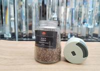China 180ml 0.5g Salt Pepper Plastic Lid  Glass Jar Kitchen Modern Easy Control for sale