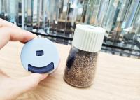 China 180ml 0.5g Salt Pepper Plastic Lid  Glass Jar Kitchen Modern Easy Control for sale